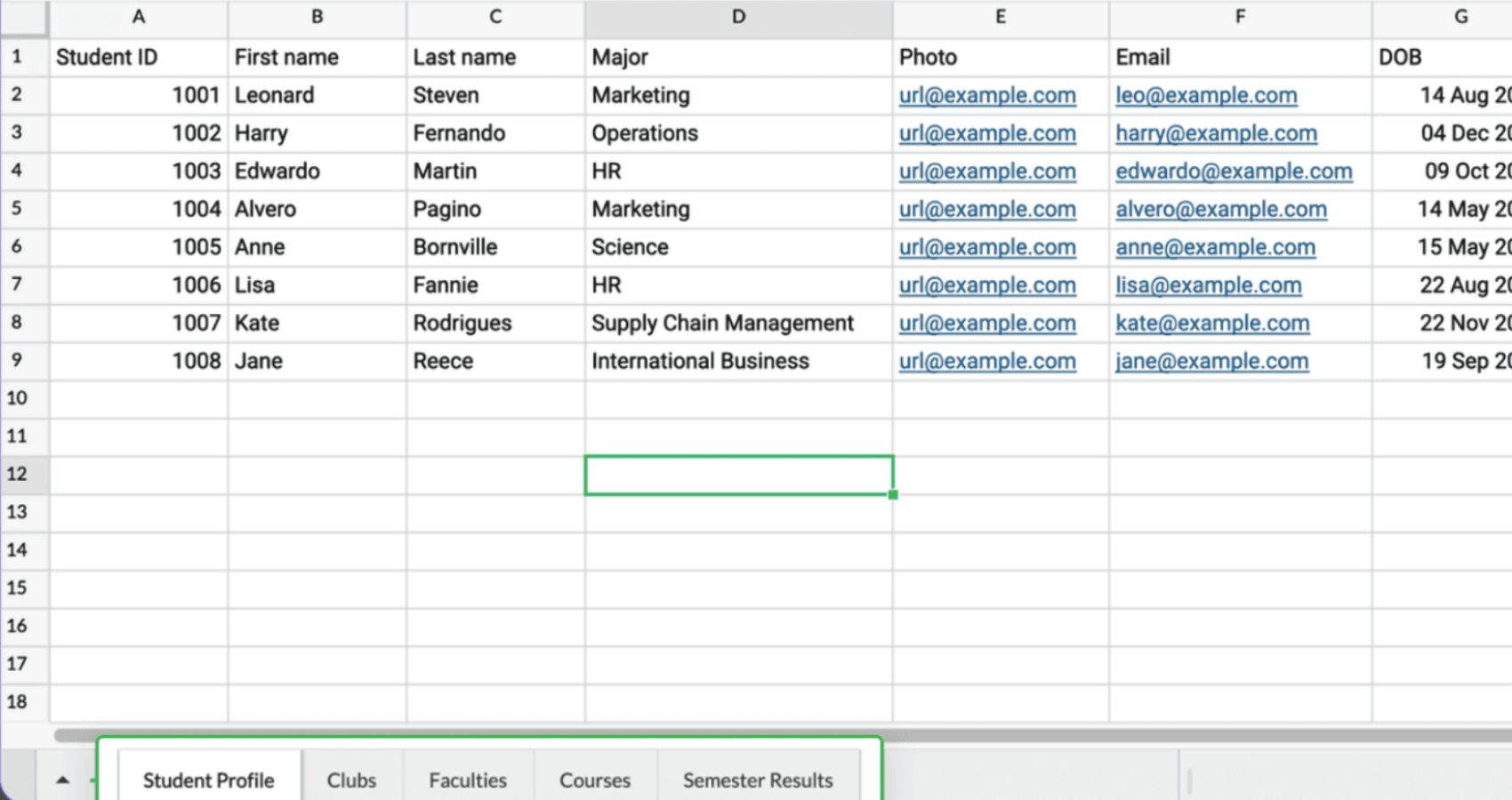 how to create students data base – GVEKS